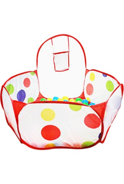 Generic 0.9 M Katlanır Bebek Puantiyeli Altıgen Oyun Çiti Kırmızı (Yurt Dışından)