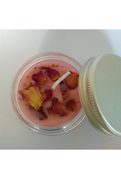 Aromaterapi Gül Kokulu Doğal Soya Mumu, 50 Gr.