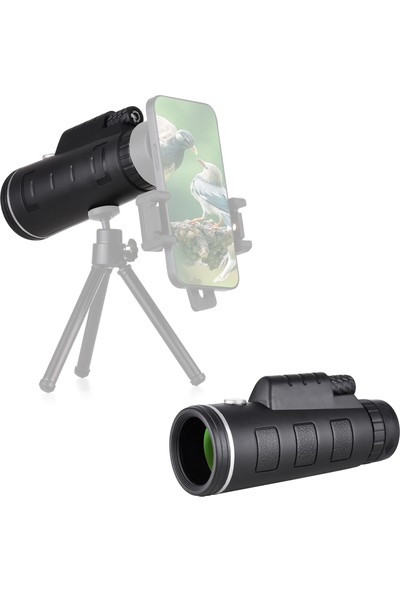 40X60 Taşınabilir Mini Monoküler Teleskop 1/4 Inç Vida