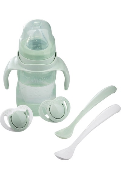 Mamajoo 270ML Kulplu Eğitici Bardak Seti / Powder Green Mamajoo 270ML Kulplu Eğitici Bardak Seti / Powder Green