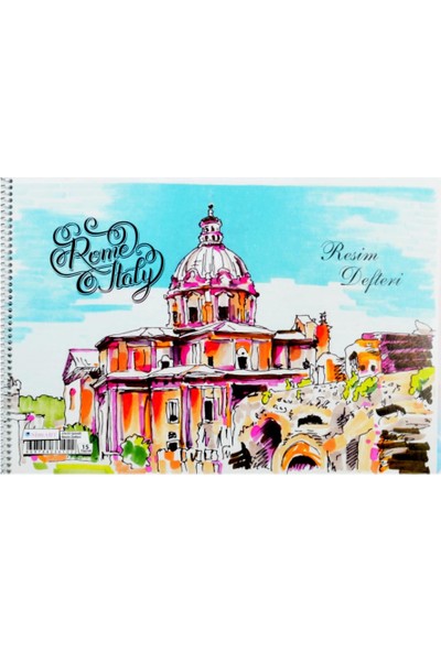 Sim 25X35 Spiralli Karton Kapak 15 Yaprak Resim Defteri