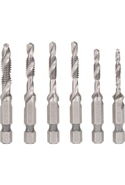 Guangdong Spirit 6 Adet 1/4 Inç Altıgen Şaftlı Matkap Ucu Set - Gümüş (Yurt Dışından) Guangdong Spirit 6 Adet 1/4 Inç Altıgen Şaftlı Matkap Ucu Set - Gümüş (Yurt Dışından)