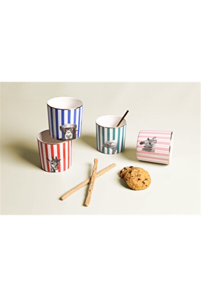 Porland Wild Life 4'lü Bardak Takımı 230CC