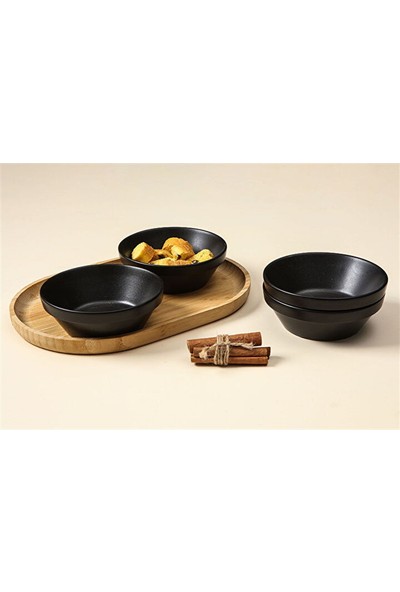 Porland Ruby Seasons Bazalt 4'lü Kase Seti 14 cm