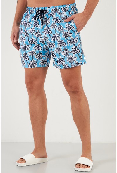 Buratti Belden Bağlamalı Desenli Cepli Mayo Short Erkek Mayo Short 3800579