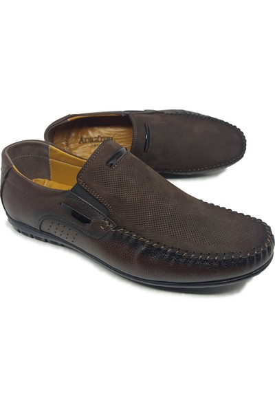 Twom Shoes Kahverengi Deri Erkek Ayakkabı Günlük Ayakkabı