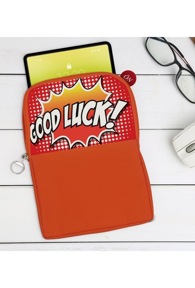 Bk Gift Pop Art Tasarımlı Taşınabilir Koruyucu Tablet Kılıfı & Organizer Çanta - Turuncu-15 Bk Gift Pop Art Tasarımlı Taşınabilir Koruyucu Tablet Kılıfı & Organizer Çanta - Turuncu-15