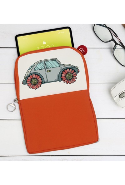 Bk Gift Klasik Araç Tasarımlı Taşınabilir Koruyucu Tablet Kılıfı & Organizer Çanta - Turuncu-4 Bk Gift Klasik Araç Tasarımlı Taşınabilir Koruyucu Tablet Kılıfı & Organizer Çanta - Turuncu-4