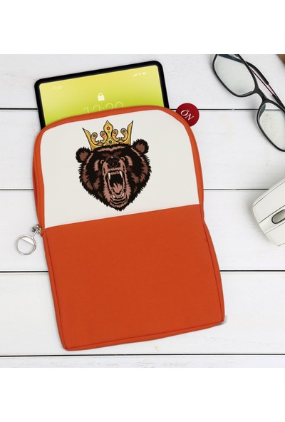 Bk Gift Ayı Tasarımlı Taşınabilir Koruyucu Tablet Kılıfı & Organizer Çanta - Turuncu-1 Bk Gift Ayı Tasarımlı Taşınabilir Koruyucu Tablet Kılıfı & Organizer Çanta - Turuncu-1