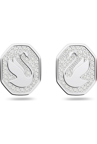 Swarovski Signum Düğme Küpeler, Beyaz, Rodyum Kaplama, 5621097 Swarovski Signum Düğme Küpeler, Beyaz, Rodyum Kaplama, 5621097