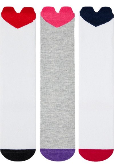 3D Kalpli Dizaltı Çocuk Çorabı