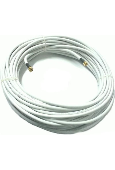 Borsan Anten Uydu Kablosu Beyaz Rg6-U6 20 mt