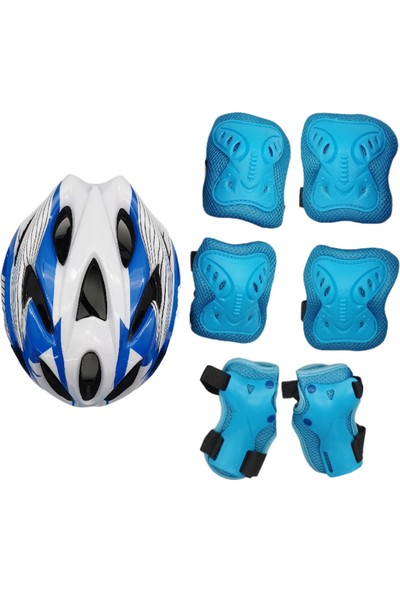 Homyl Koruyucu Dişli Bilek Muhafızları Kaykay Çocuk Seti Koyu Mavi Siyah Homyl Koruyucu Dişli Bilek Muhafızları Kaykay Çocuk Seti Koyu Mavi Siyah