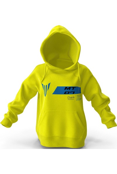 Road Life Yamaha Mt-07 Ön Arka Baskılı Kanguru Sweatshirt