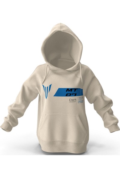 Road Life Yamaha Mt-07 Ön Arka Baskılı Kanguru Sweatshirt