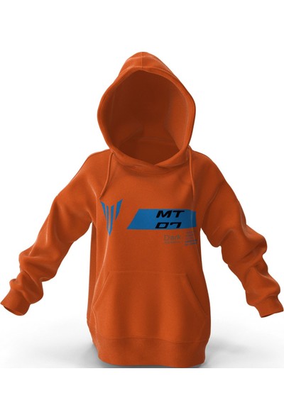 Road Life Yamaha Mt-07 Ön Arka Baskılı Kanguru Sweatshirt