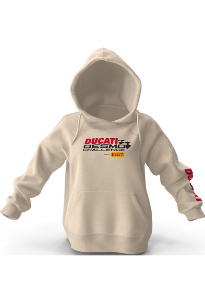 Road Life Ducati Desmo Challenge Ön Arka Baskılı Kanguru Sweatshirt