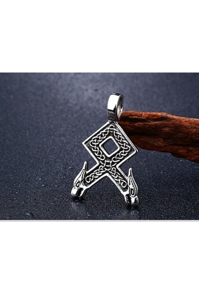 Iskandinav Mitaloji Odin Çift Kurt Kolye