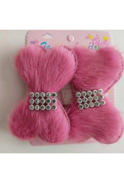 2k E-Ticaret Çocuk Peluş Fiyonk Toka 2'li