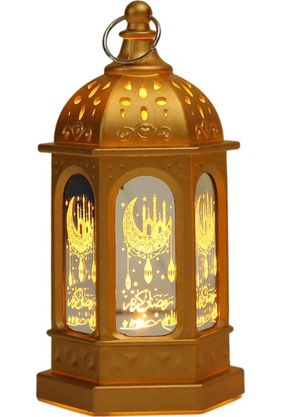 Dolity Ramazan Temalı LED Fener -Altın (Yurt Dışından)