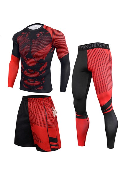 Jack Erkek Bisiklet Giyim Fitness Giyim Erkek Günlük Spor Takım Elbise Üç Parçalı Basketbol Takım Elbise STK172 S