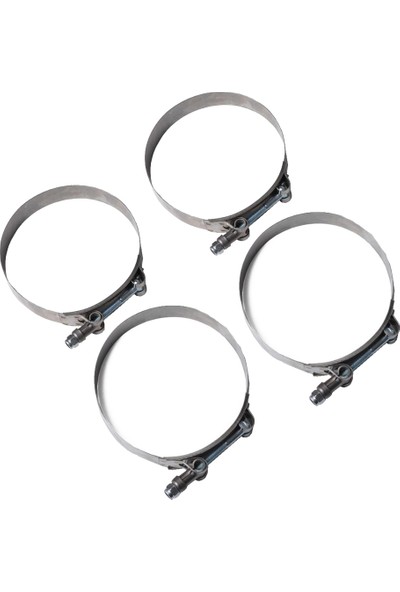 Blesiya 4x 79-87MM Paslanmaz Çelik T-Bolt Kelepçeleri Turbo Emme Silikon Hortum Kelepçeleri