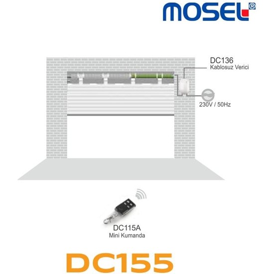 Mosel Power DC257 Kepenk Alıcı Set (Kablo ve 2 Kumanda Fiyatı