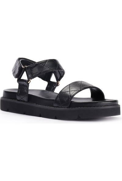 Nine West Gabrıel 2fx Siyah Kadın Kalın Taban Sandalet