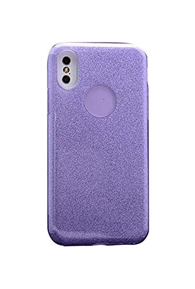 TahTicMer Apple iphone Xs Max Kılıf Simli Parlak Silikon Luxury Tpu Çift Katmanlı Kılıf