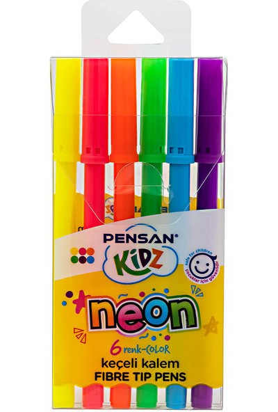 Pensan Kıdz Neon 6 Lı Keçeli Kalem Pensan Kıdz Neon 6 Lı Keçeli Kalem