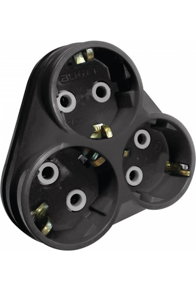 Pazaristanbul 7290000001052 Alkan Üçlü Siyah Papatya Golyat Priz