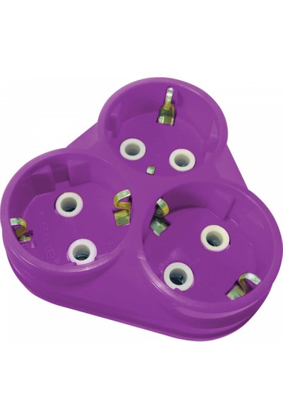 Pazaristanbul 7290000001045 Alkan Üçlü Lila Papatya Golyat Priz