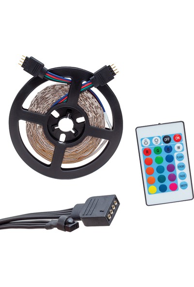 Strongart Ledon LD-1609 Silikonsuz 5 Metre Rgb Şerit LED Animasyon Devreli + Adaptör Set Strongart Ledon LD-1609 Silikonsuz 5 Metre Rgb Şerit LED Animasyon Devreli + Adaptör Set