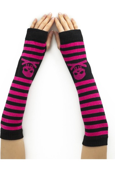 Rky Serenity Siyah Pembe Renkli Kol Çorabı Eldiven