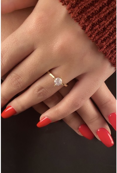 Fiyonk Kuyumculuk 14 Ayar Altın Tektaş Yüzük 29