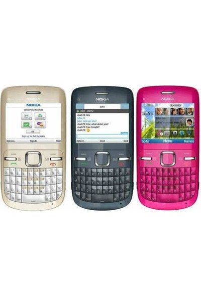 Nokia C3-00 Cep Telefonu (Pembe) 2 Yıl Garantili