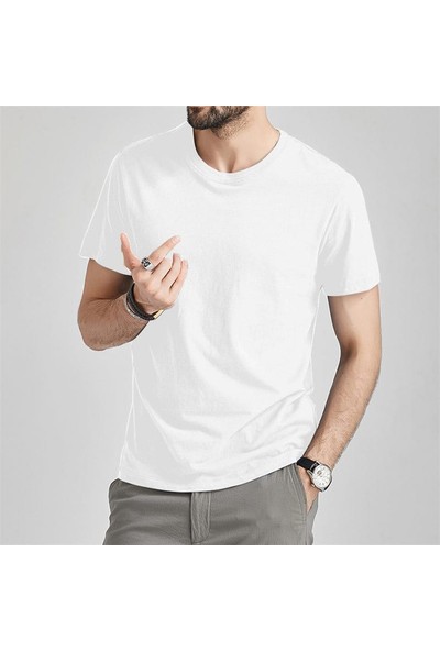 Roxbros Dar Slim Fit Erkek T-Shirt Likralı