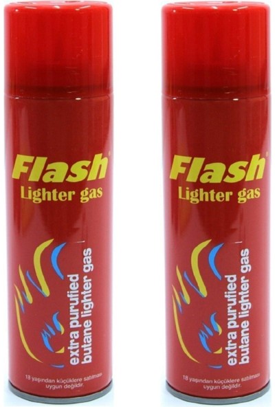 Flash 2'li Set Hakiki Lighter Çakmak Gazı 270 ml Flash 2'li Set Hakiki Lighter Çakmak Gazı 270 ml