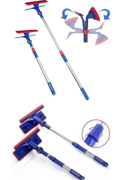 Oliva Nero Teleskopik Çift Taraflı Pratik Cam Silme Aparatı Oliva Nero Teleskopik Çift Taraflı Pratik Cam Silme Aparatı