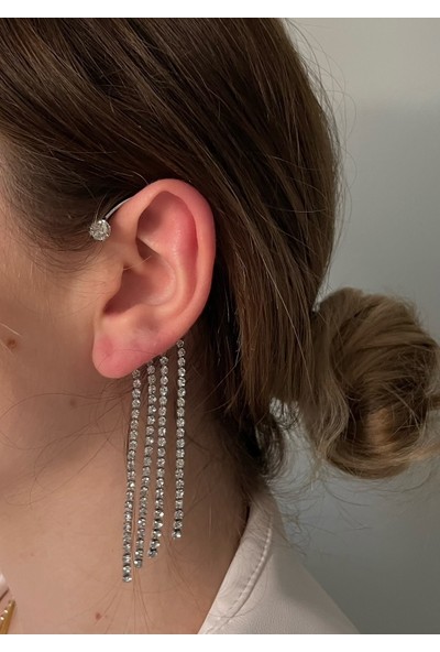 KİLİGİSTANBUL Su Yolu Sallantılı Kulak Arkası Küpesi