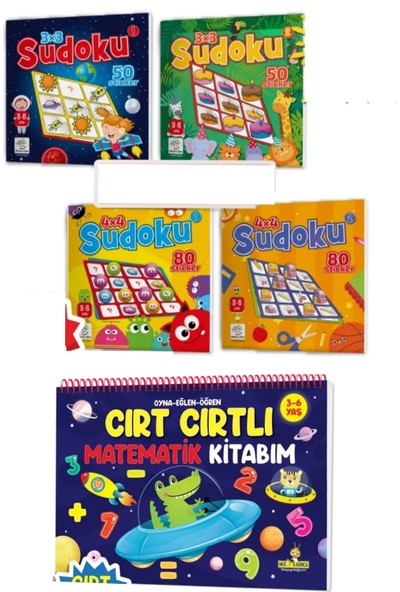 3-6 Yaş Stickerli Sudoku ve Cırt Cırtlı Matematik Kitabım 3-6 Yaş Stickerli Sudoku ve Cırt Cırtlı Matematik Kitabım