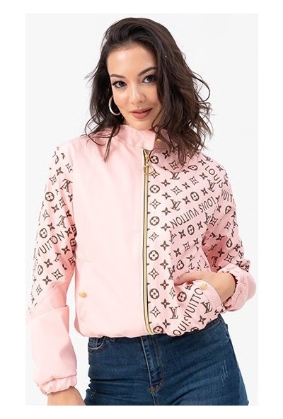 Bayan Bomber Desenli Ceket