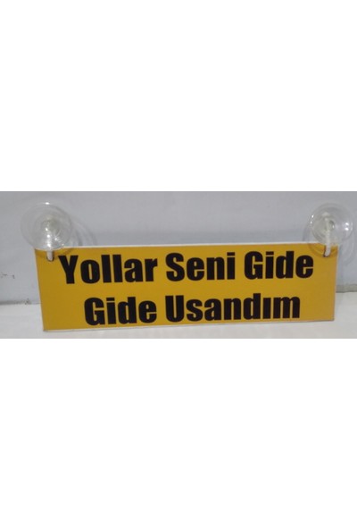 Espro Yollar Seni Gider Gider Usandım Oto Ön Cam Süsü Lehva Vantuzlu