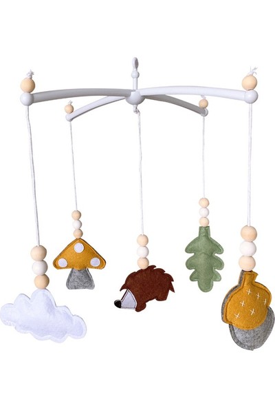 Süper Market Yeni Doğanlar Için Kirpi Detaylı Keçe Dönence - Çok Renkli (Yurt Dışından)