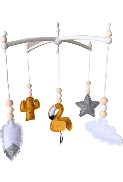 Süper Market Yeni Doğanlar Için Flamingo Detaylı Keçe Dönence - Sarı (Yurt Dışından) Süper Market Yeni Doğanlar Için Flamingo Detaylı Keçe Dönence - Sarı (Yurt Dışından)