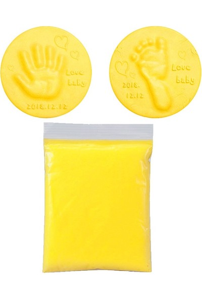 Aref Bebek El ve Ayak Izi Çıkarma Yumuşak Kil 20 Gr. Künye 0-24 Ay