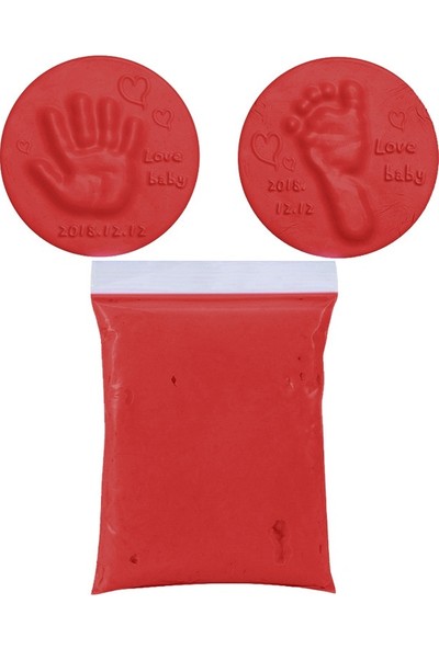 Aref Bebek El ve Ayak Izi Çıkarma Yumuşak Kil 20 Gr. Künye 0-24 Ay