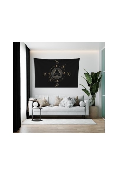 Vatan Bayrak Mistik Duvar Örtüsü Halısı