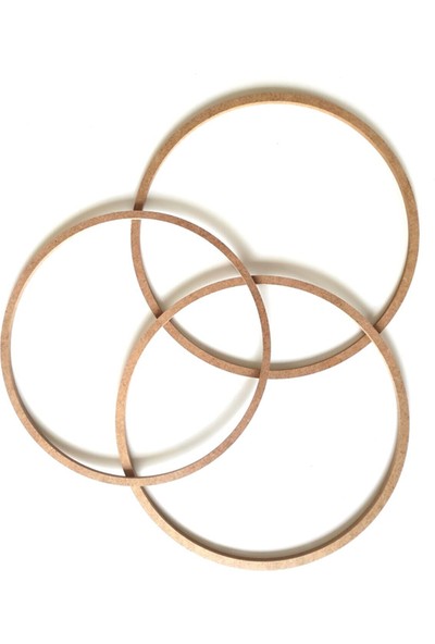 Dekolobi 3'lü 33 cm Mdf Halka Vidasız Makrome Kasnak Düş Kapanı Dekolobi 3'lü 33 cm Mdf Halka Vidasız Makrome Kasnak Düş Kapanı