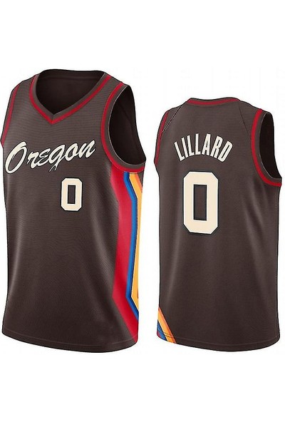 Allegp Nba Portland Trail Blazers Damian Lillard No.0 Basketbol Forması, Lillard (Yurt Dışından)